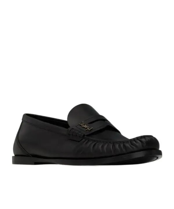Saint Laurent Logo Plaque Slip-on Loafers
