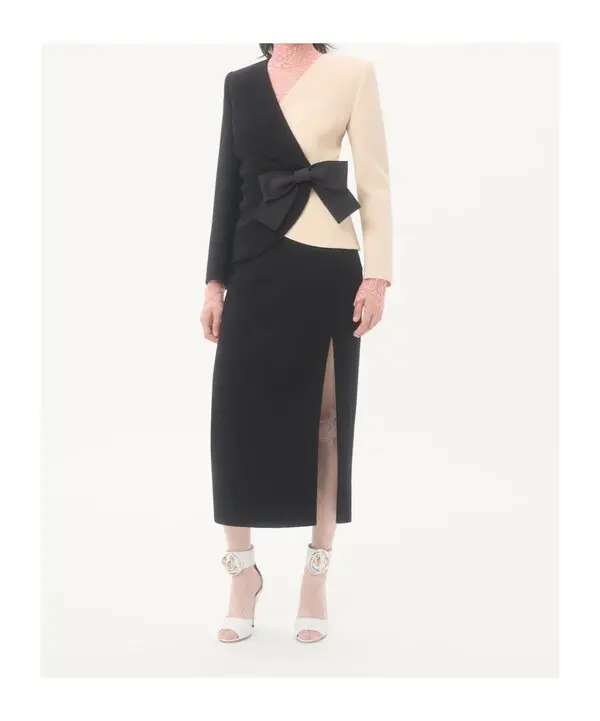 Valentino Garavani Side Slit Midi Skirt