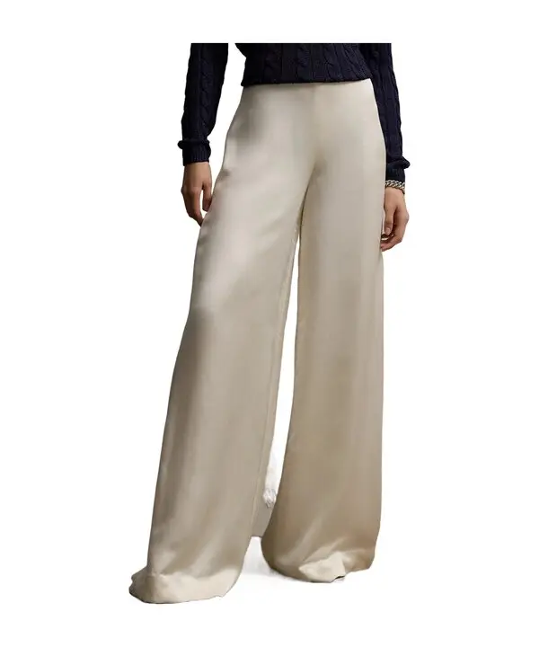 Ralph Lauren Satin Wide Leg Trousers - No