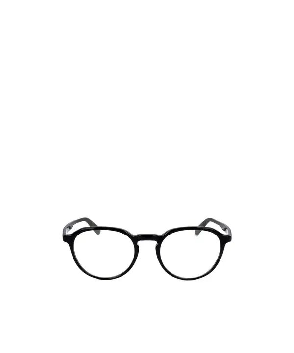 Moncler Oval Frame Eyeglasses - Black