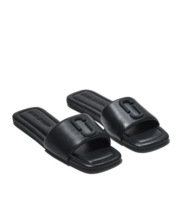 Marc Jacobs Logo Plaque Square-toe Sandals