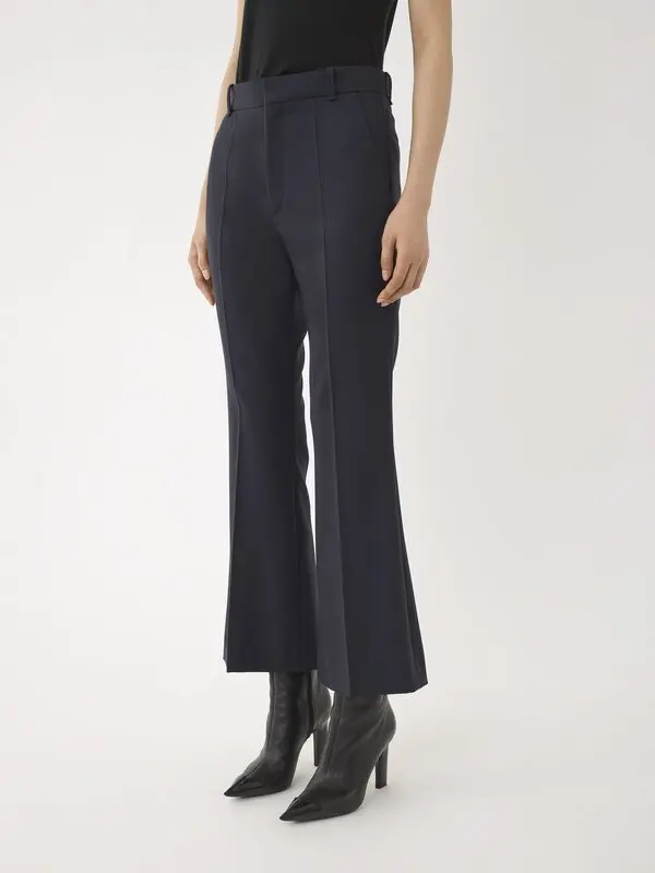 Chloé Cropped Bootcut Trousers - Blue