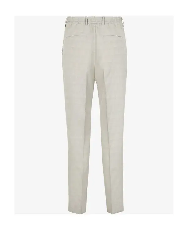 Fendi Beige Jacquard Fabric Trousers - White