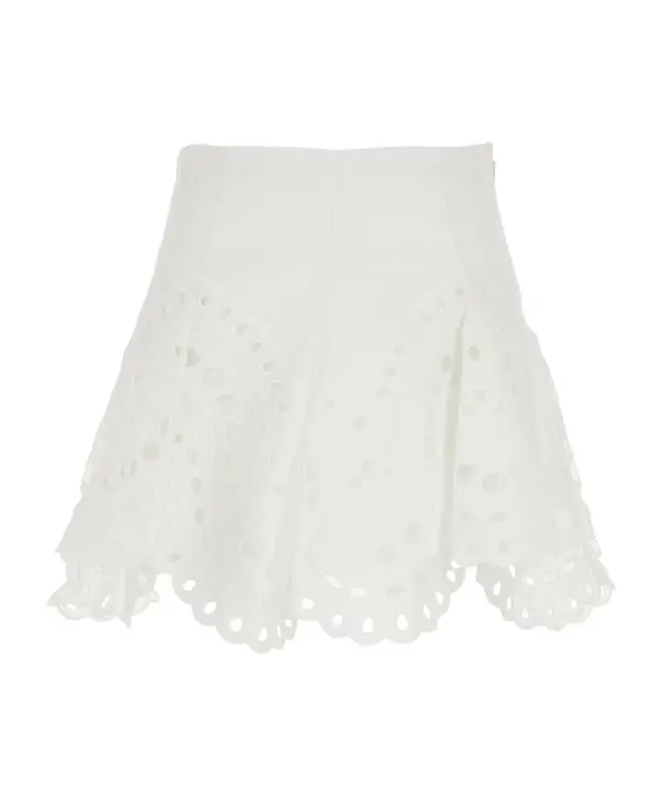 Charo Ruiz Ibiza Ibiza Sail Broderie Mini Skirt - White