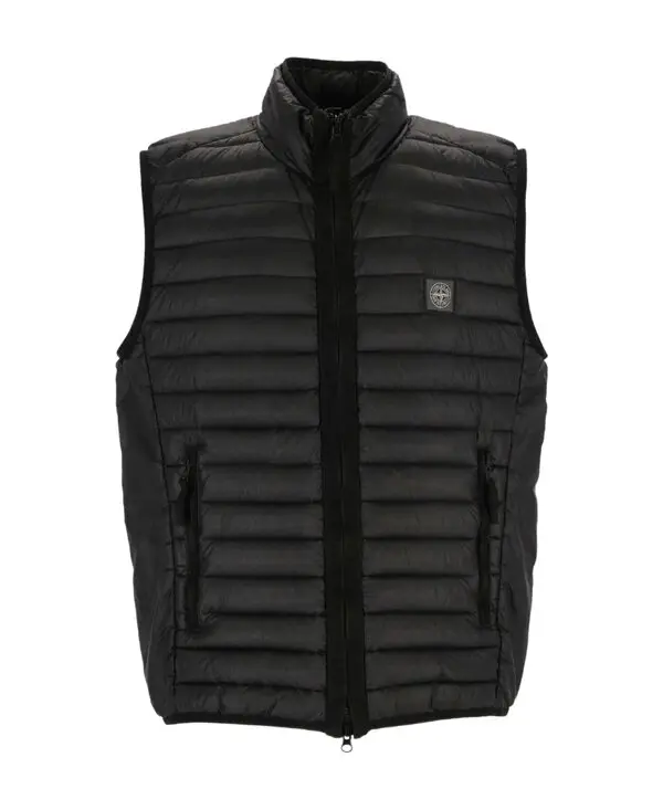 Stone Island Compass-patch Quilted Gilet - Black