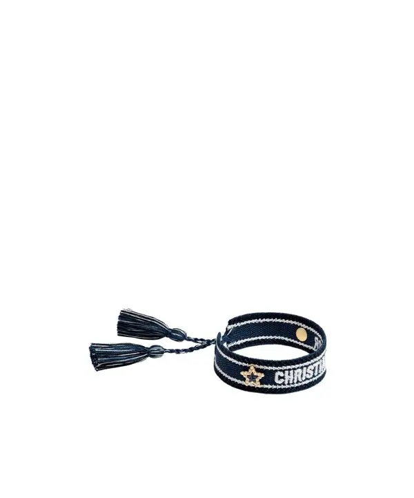 Dior Embroidered Star Bracelet - Sea-blue