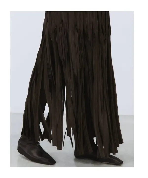 ALYSI Fringed Maxi Skirt