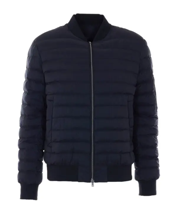 Herno Zip-up Quilted Bomber Jacket - Black