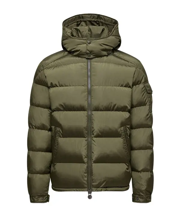 Moncler Maya Zip-up Hooded Jacket - Olive Green