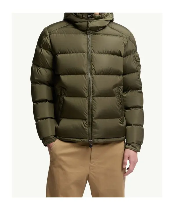 Moncler Maya Zip-up Hooded Jacket - Olive Green