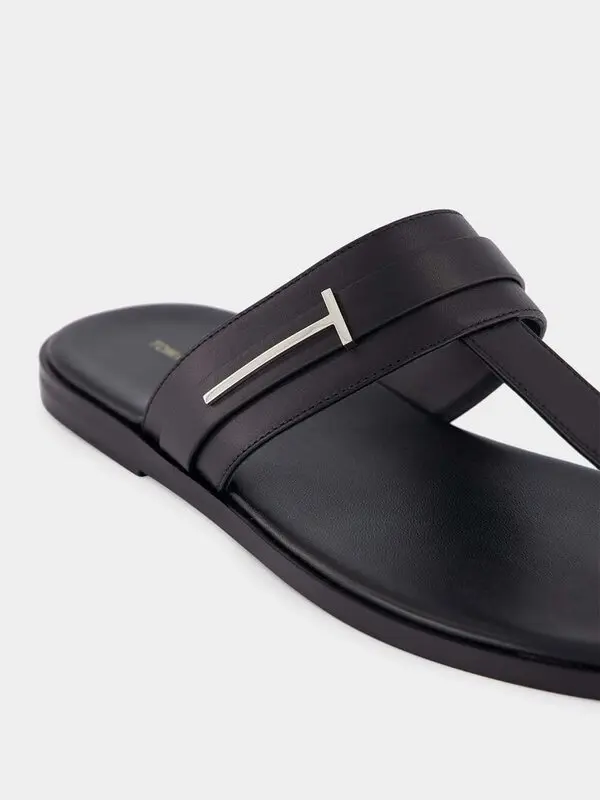 TOM FORD T-bar Sandals - Black