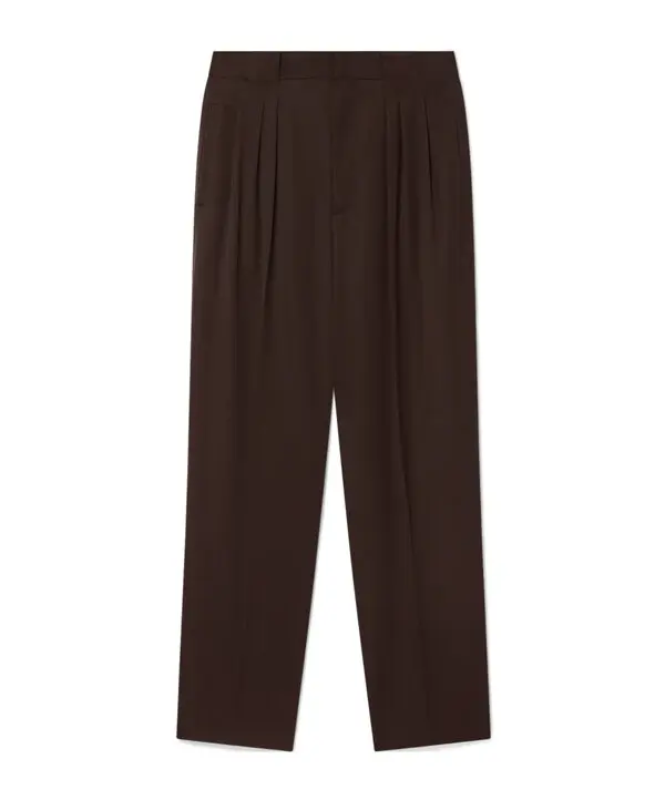 Casablanca Pleated Tailored Trousers - Brown