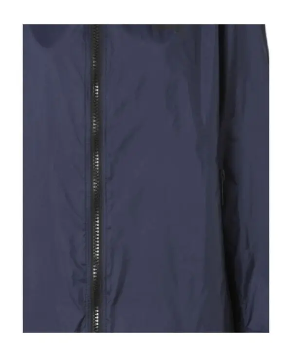 Burberry Zip-up Casual Jacket With Drawstring Hood - Blue