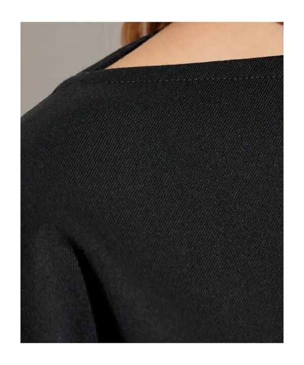 Studio Nicholson Long Sleeved Boatneck Top With Back Button Closure