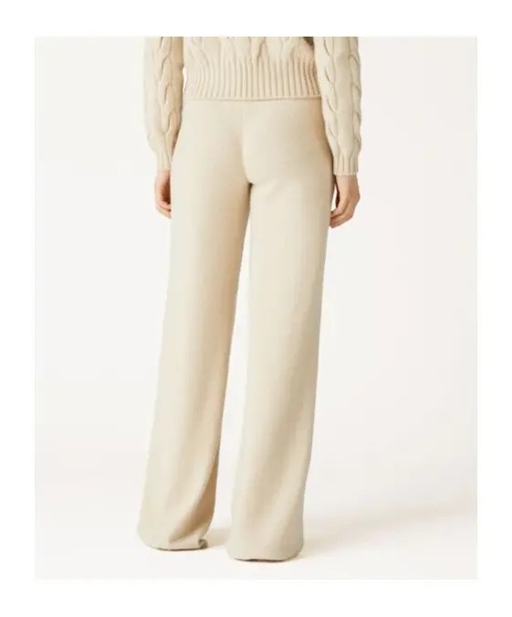 Loro Piana Rib-knitted Elastic Waist Casual Pants