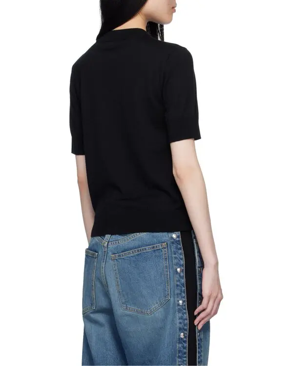 Balmain Logo Intarsia Crewneck T-shirt
