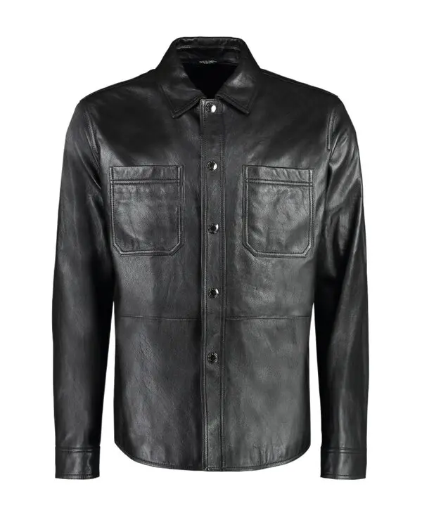 Dolce & Gabbana Button-up Leather Shirt