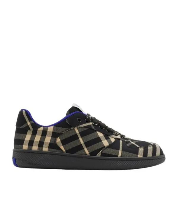Burberry Checked Lace-up Sneakers - Black Check