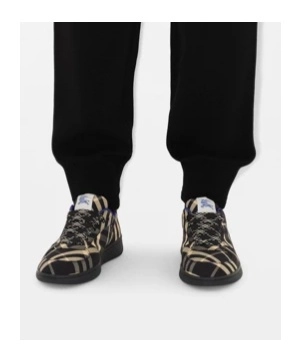 Burberry Checked Lace-up Sneakers - Black Check