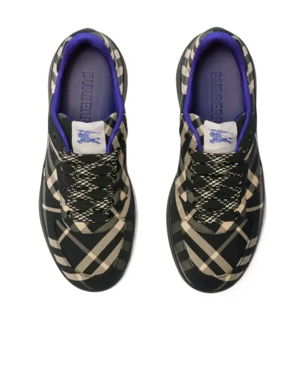Burberry Checked Lace-up Sneakers - Black Check