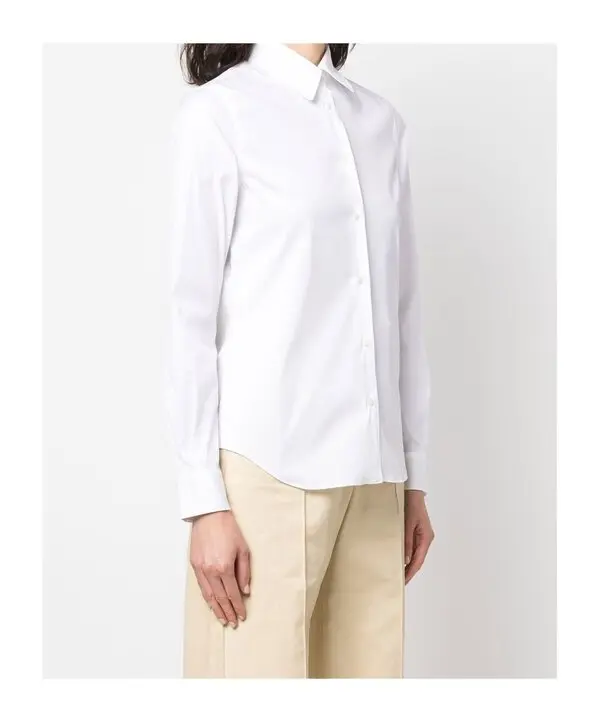 Aspesi Pointed Collar Long-sleeved Shirt - White