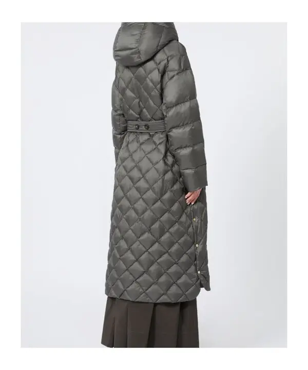 Max Mara Long Quilted Down Jacket In Water-repellent Fabric