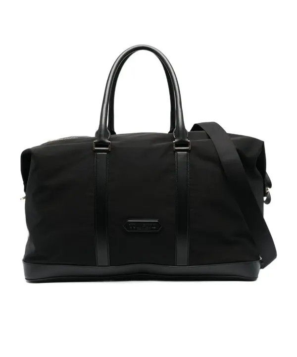 TOM FORD Logo-patch Zipped Duffel Bag - Black
