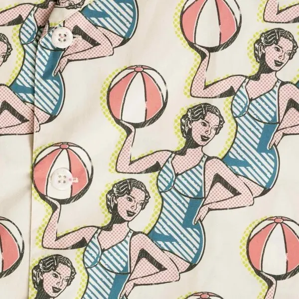 Maison Kitsuné Graphic-print Cotton Shirt
