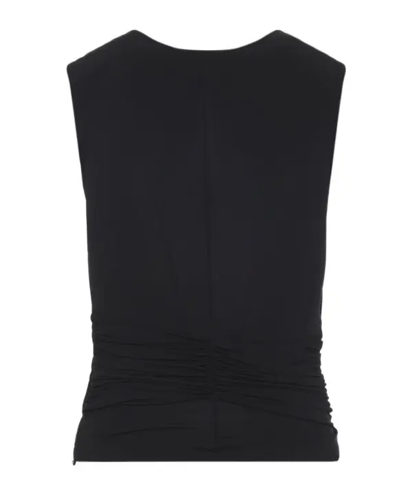 Elisabetta Franchi Sleeveless Jersey Top With Jewel Detail - Black
