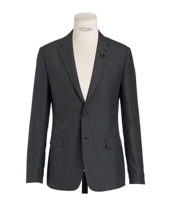 Dior Long-sleeved Suit Jacket With Notched Lapel - Black