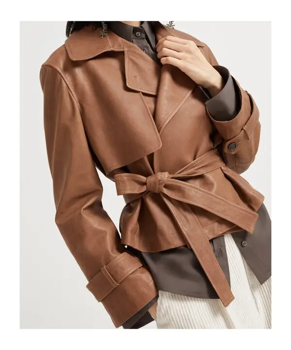 Brunello Cucinelli Cropped Trench Jacket