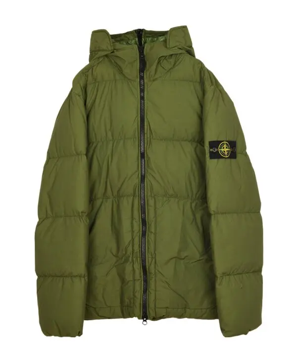 Stone Island Compass Patch Puffer Jacket - Olive Green