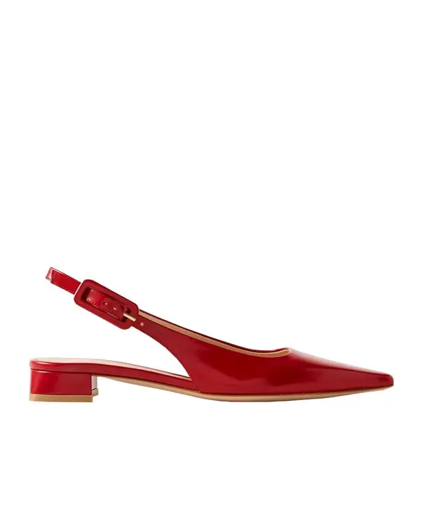 GIANVITO ROSSI Slingback Flats With Square Toe And Open Heel