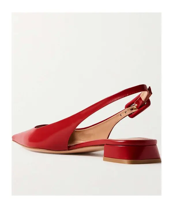 GIANVITO ROSSI Slingback Flats With Square Toe And Open Heel