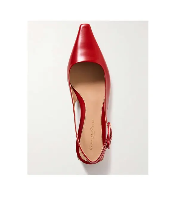 GIANVITO ROSSI Slingback Flats With Square Toe And Open Heel