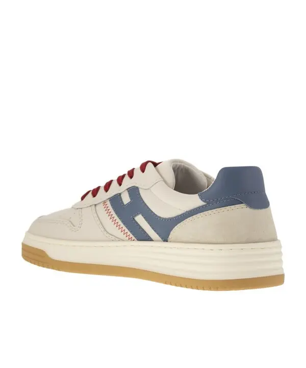 Hogan H630 Low-top Sneakers With H-marked Side - Nude