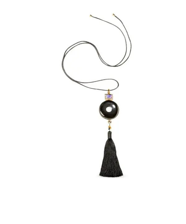 JENNIFER BEHR Tasseled Dakota Necklace - Black