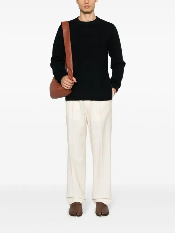 JIL SANDER Side Zip Detail Wool Jumper - Black