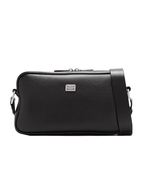 Dolce & Gabbana Logo Tag Zipped Messenger Bag - Black