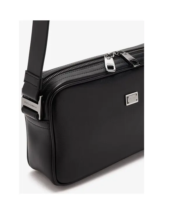 Dolce & Gabbana Logo Tag Zipped Messenger Bag