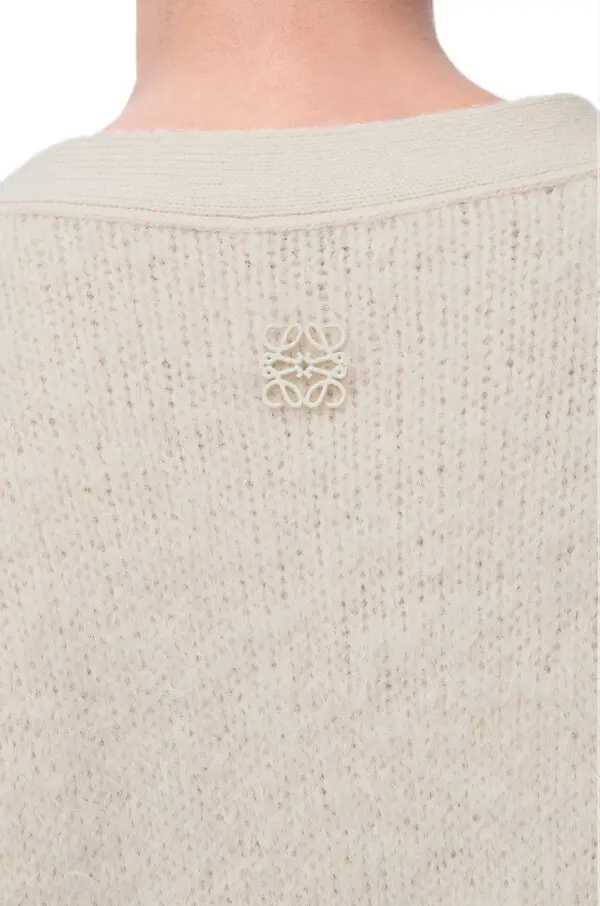 Loewe V-neck Alpaca And Wool Blend Cardigan