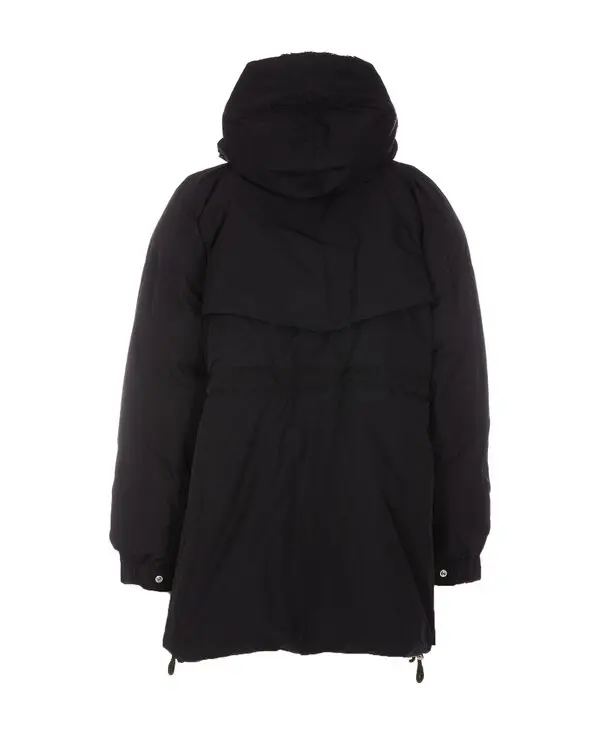 Sacai Hooded Drawstring Parka - Black