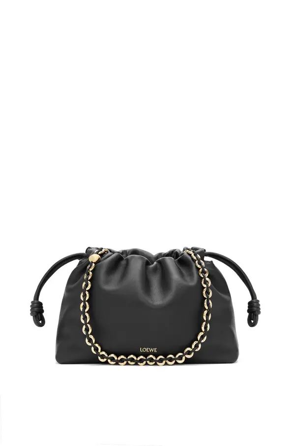 Loewe Flamenco Medium Drawstring Shoulder Bag - Black