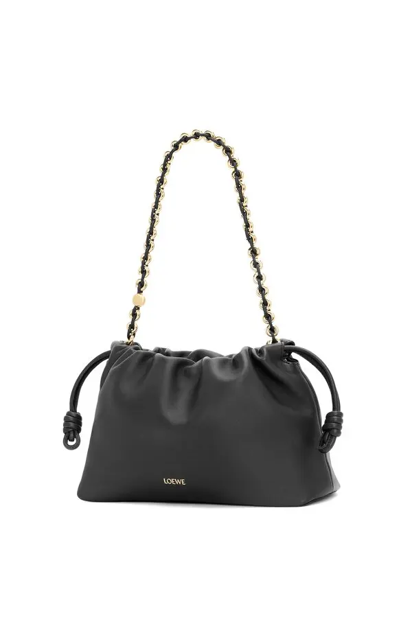Loewe Flamenco Medium Drawstring Shoulder Bag - Black