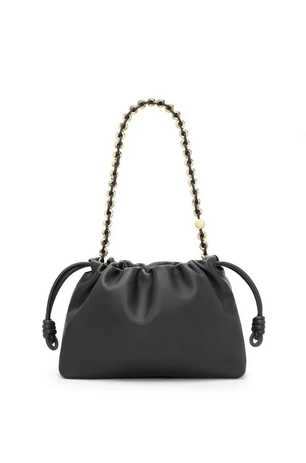 Loewe Flamenco Medium Drawstring Shoulder Bag - Black