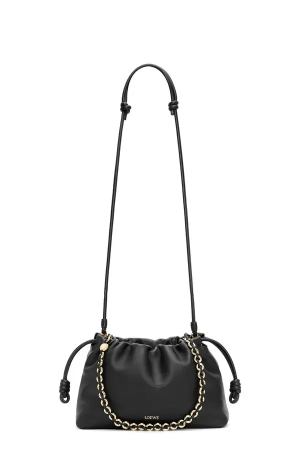 Loewe Flamenco Medium Drawstring Shoulder Bag - Black