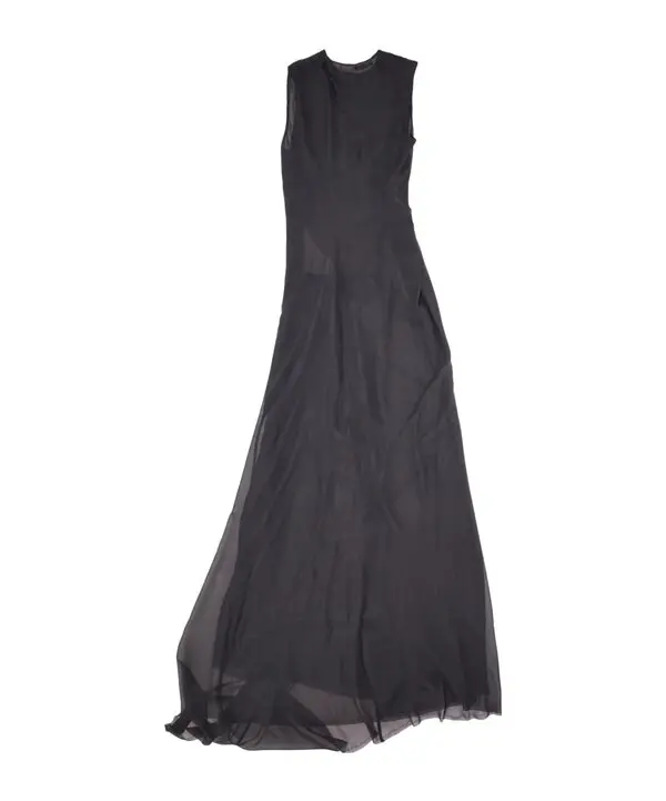 ANN DEMEULEMEESTER Sleeveless Asymmetrical Draped Maxi Dress