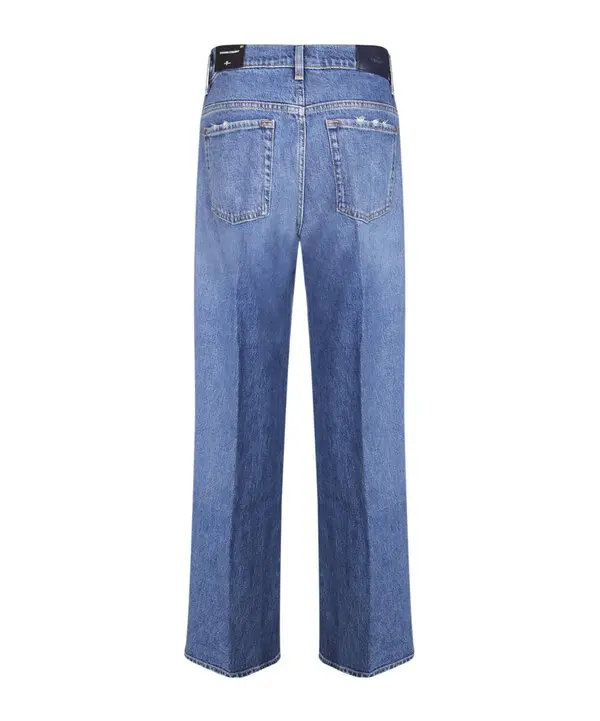 7 For All Mankind Straight-leg Jeans In Medium Wash - Blue