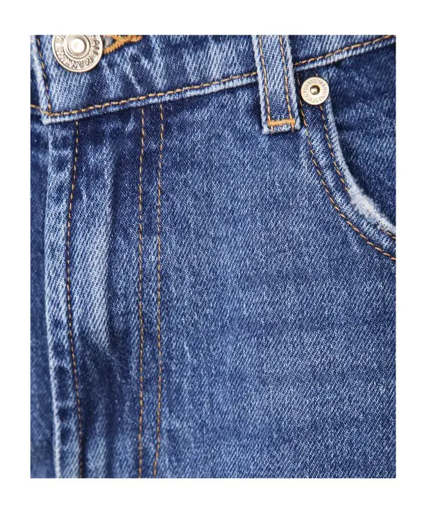 7 For All Mankind Straight-leg Jeans In Medium Wash - Blue