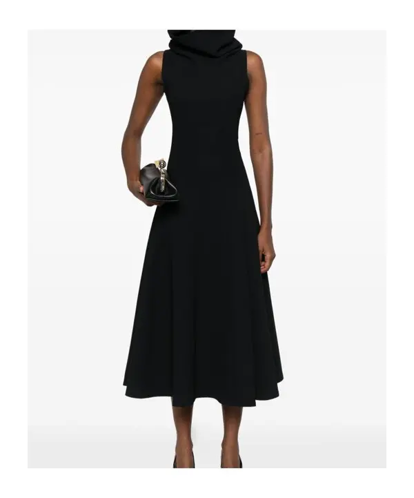 Jacquemus Cowl Neck Sleeveless Midi Dress